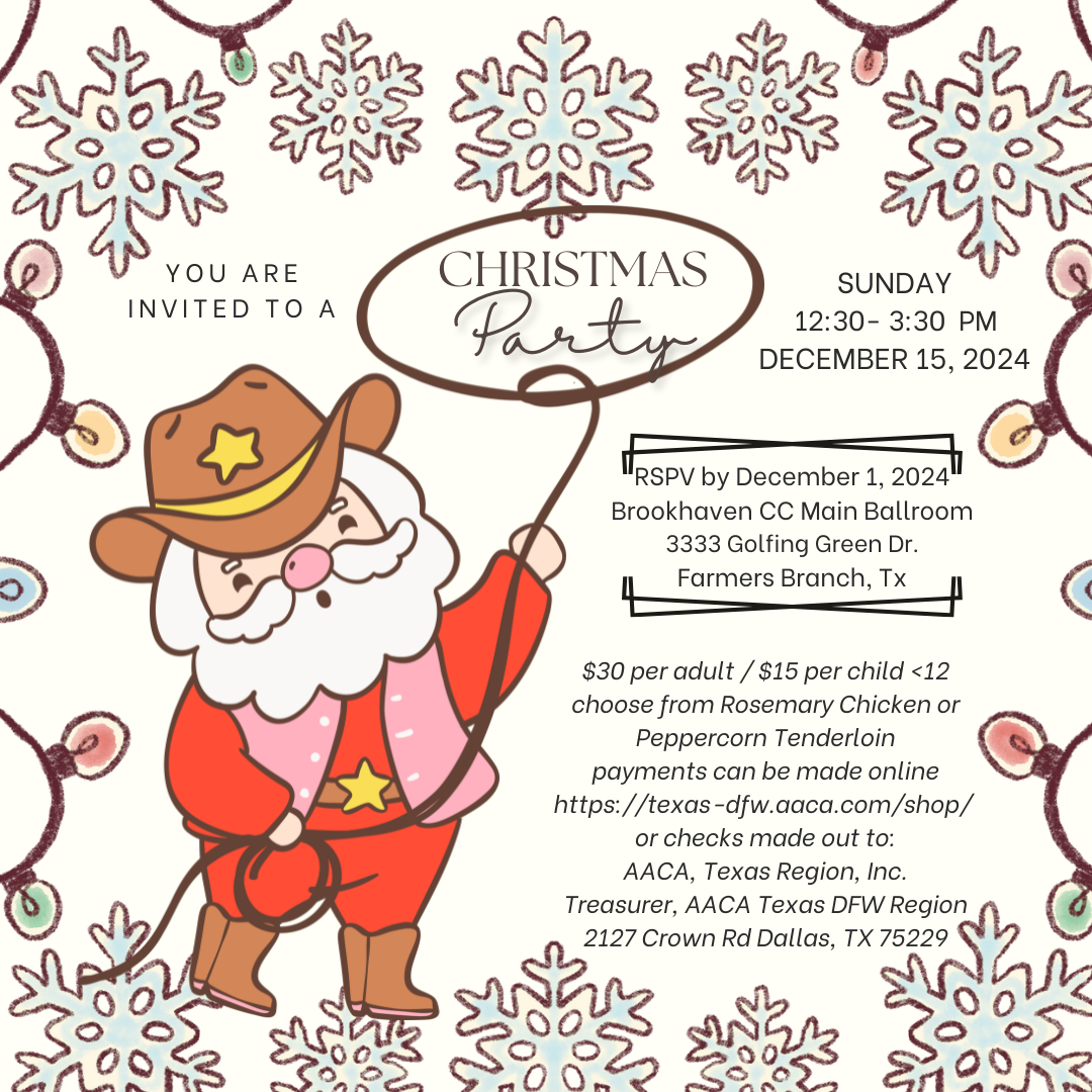 Events - AACA, Texas DFW Region